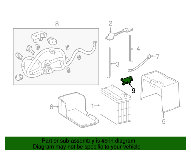 2013-2017 Honda Accord Genuine 13-17 Honda Accord Battery Sensor ...