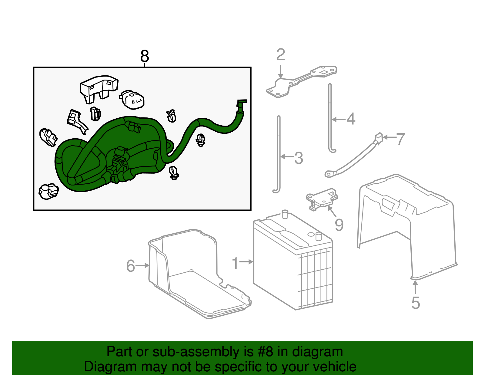 32410-T2A-A01 - Positive Cable 2013-2017 Honda Accord | Honda Parts Online