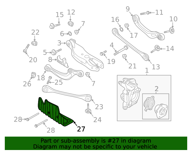 2019-2024 Audi Suspension Control Arm Heat Shield 4K0-505-415-B | Audi ...