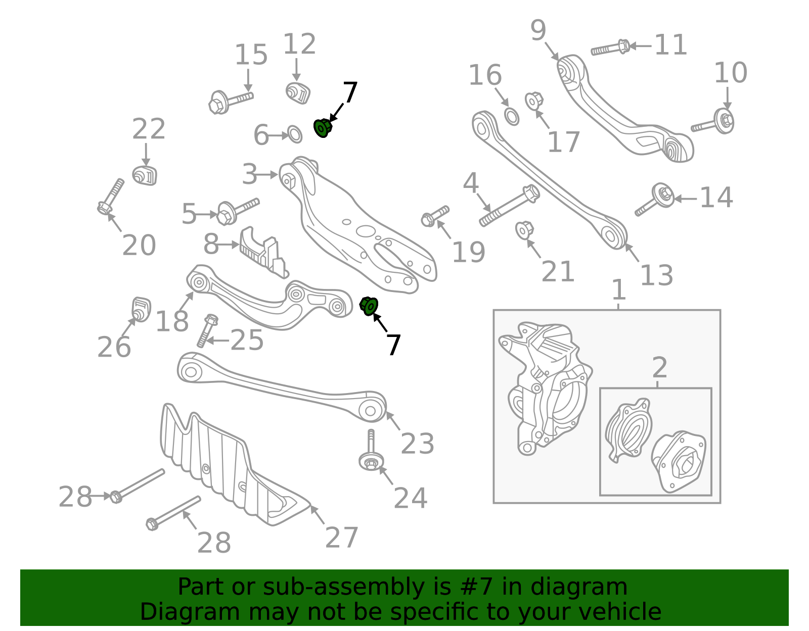 2018-2025 Audi Lower Control Arm Lock Nut WHT-010-332 | OEM Parts Online
