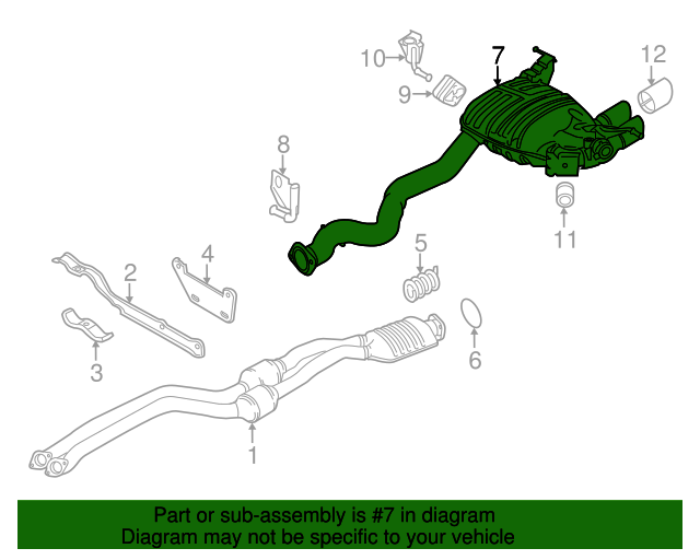 18307599744 - 2011-2013 BMW Rear Muffler (18-30-7-599-744) | BMW of ...