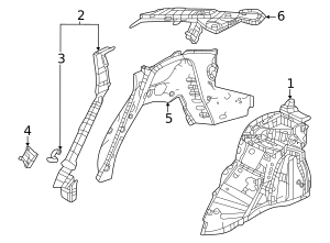 OEM 2023 Honda Civic Inner Wheelhouse 64301-T60-A00ZZ | Honda ...