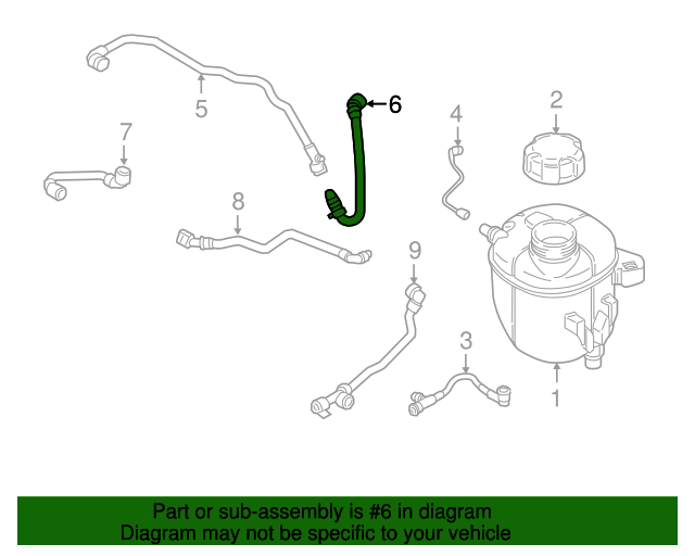 Genuine BMW 17-12-8-602-615 | Upper Hose | FREE Shipping on Most Orders ...