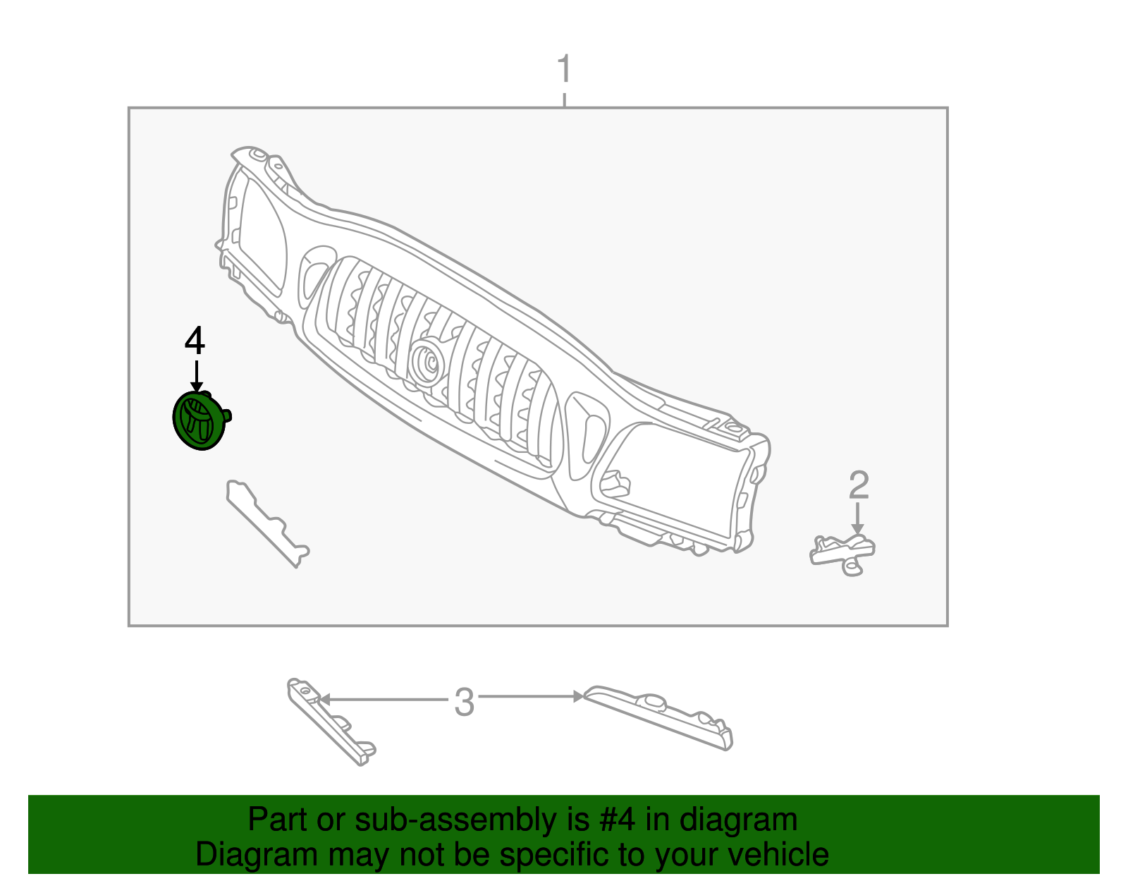 75311-04040 - 2001-2004 Toyota Tacoma - Grille Emblem (Front) | Toyota ...