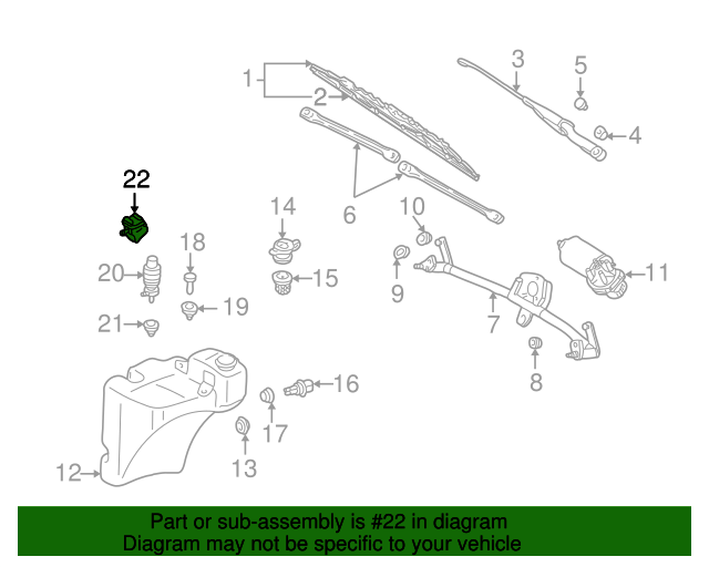 1998-2005 Audi Washer Nozzle 4B0-955-987 | OEM Parts Online