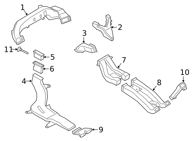 2019-2024 BMW Floor Duct Adapter 64-11-7-943-713 | OEM Parts Online