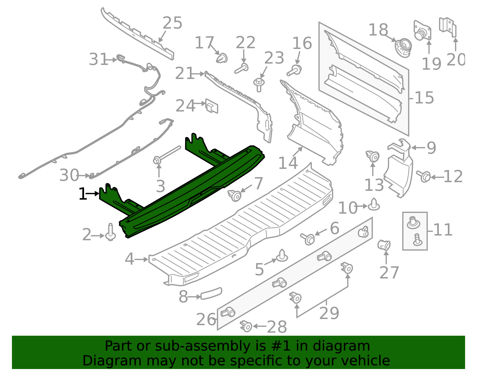 2015-2024 Ford Impact Bar LK4Z-17906-D | OEM Parts Online