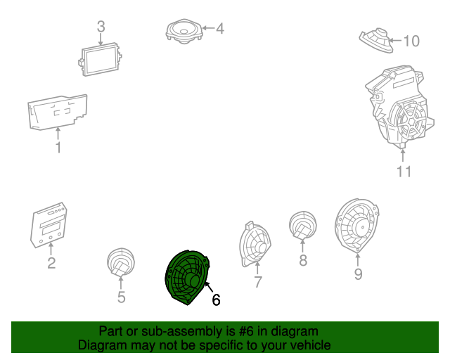 166-820-20-02 - Front Dr Speaker For 2012-2019 Mercedes-Benz | Mercedes ...