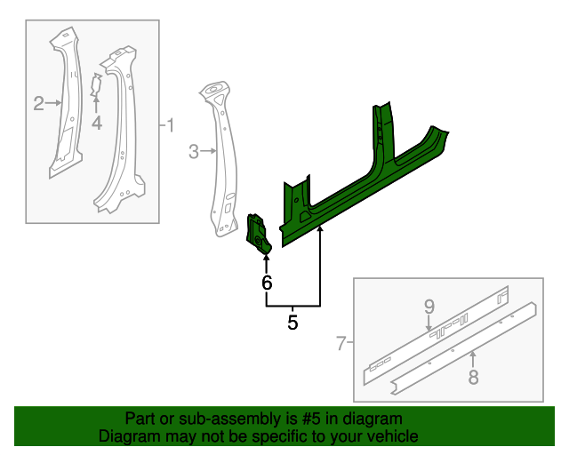 8K9-809-848-AA - Rocker Panel 2013-2016 Audi allroad | Audi OEM Parts