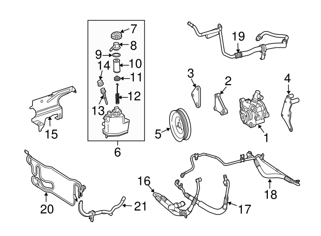 220-320-54-72 - Lower Press Hose For 2003-2006 Mercedes-Benz | Mercedes ...