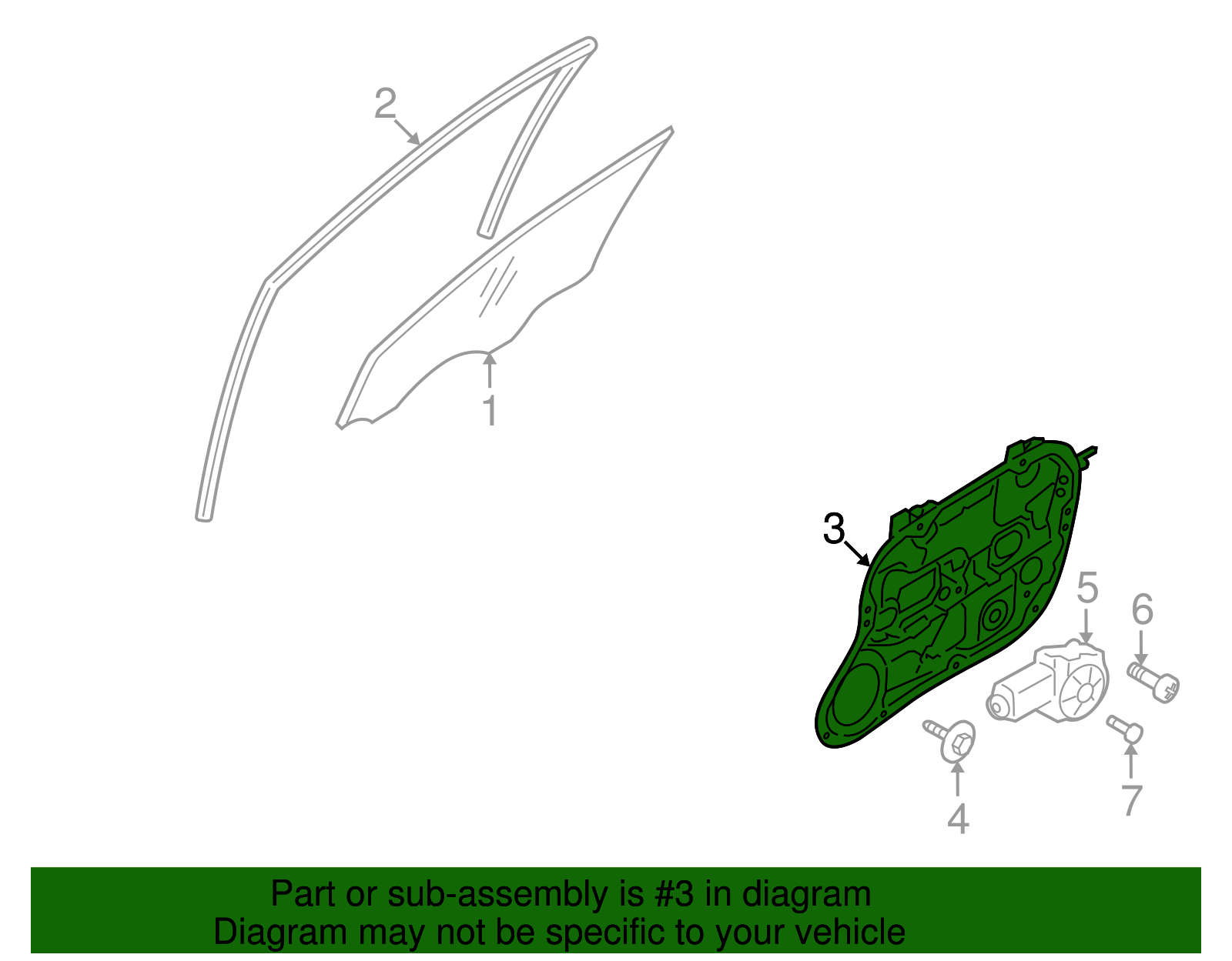 2009-2012 Hyundai Elantra Window Regulator 82481-2L001 | OEM Parts Online