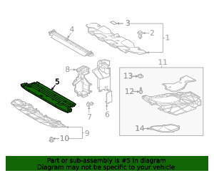 16592-F0040 - Guide Radiator Air - OEM Genuine Toyota Parts