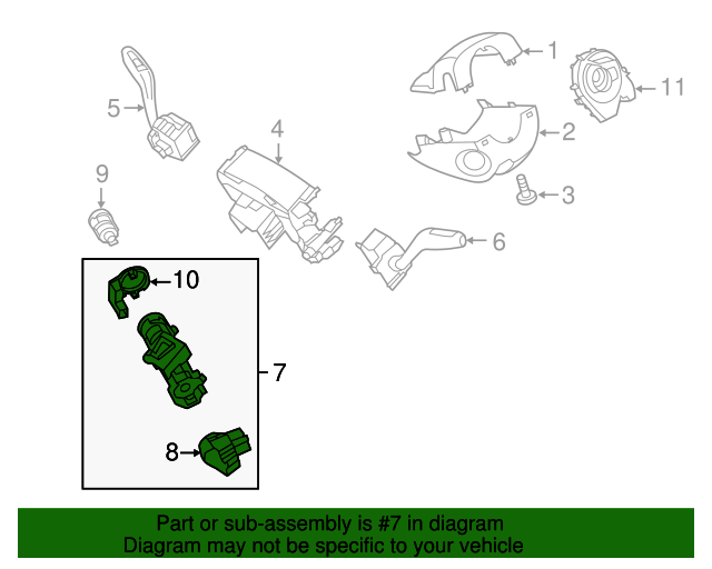 BV6Z-3511-B 2012-2016 Ford Ignition Housing | Fairway Ford Parts