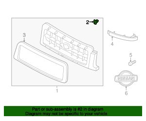 62318-2W300 - Grille Assembly Fastener 1999-2004 Nissan Pathfinder ...
