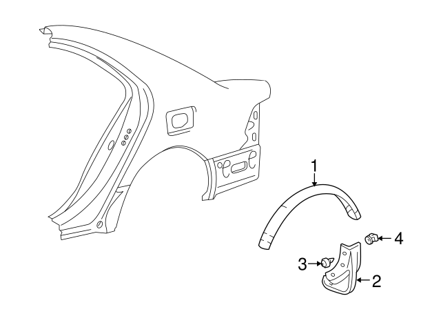 2004-2006 Lexus LS430 Wheel Opening Molding 75874-50040 | OEM Parts Online