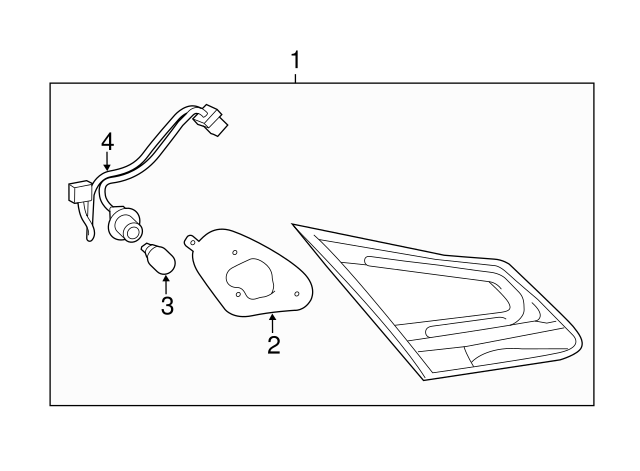 Toyota OEM Backup Lamp Assembly Part# 81580-07060 | OEM Vehicle Parts