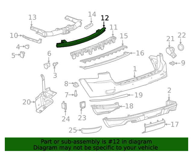 52124606AF - Receiver, Trailer Tow - Hitch, Trailer - 2011-2020 Mopar ...