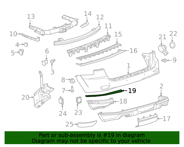 2014-2020 Jeep Grand Cherokee Bumper Trim 68143463AB | TascaParts.com