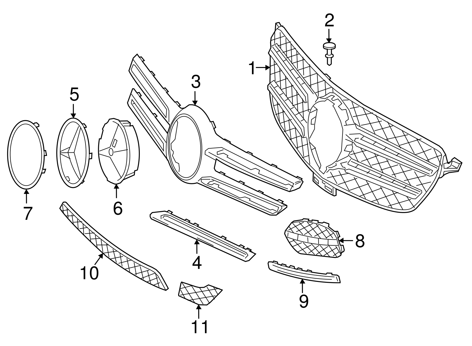 Trim Molding 292-885-01-74-64 | Mercedes-Benz Parts