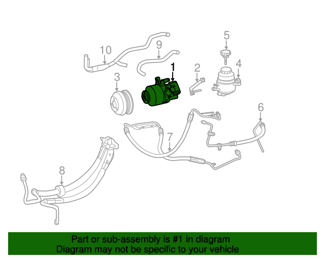 Remanufactured Power Steering Pump 000-466-11-00-80 | MB Parts Center