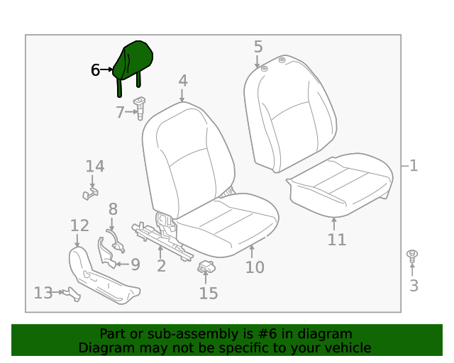 2018-2020 Nissan Kicks Headrest 86400-5RB2A | OEM Parts Online