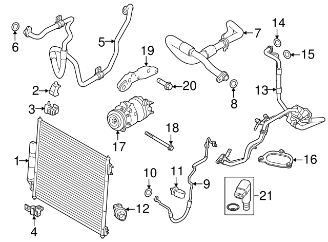 2016-2021 Land Rover Compressor Bracket LR013376 | JaguarParts.com