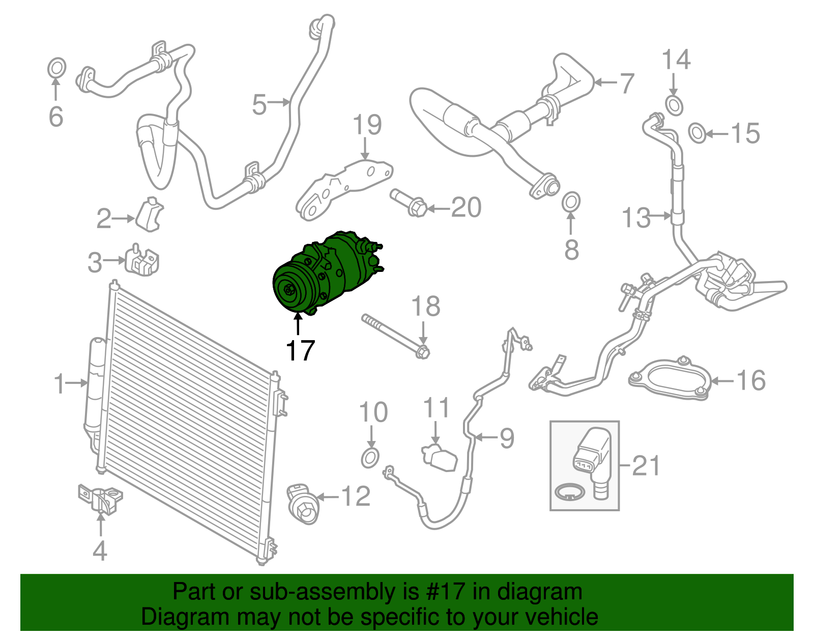 Genuine OEM Compressor Assembly Part# LR112584 Fits 2014-2021 Land ...