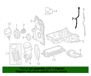 642-010-38-72 - Engine Oil Dipstick 2012-2013 Mercedes-Benz S 350 ...