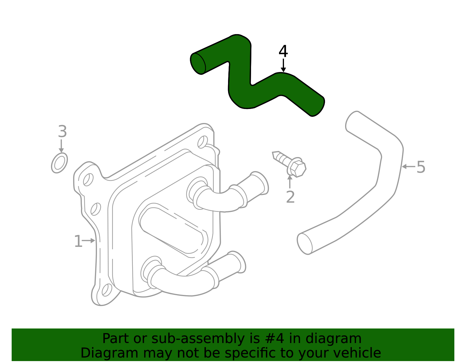 2018-2025 Nissan Engine Coolant Hose 21307-5RB1A | Team Nissan Inc.