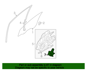 2007-2008 Hyundai Entourage Window Motor 82450-4D000 | OEM Parts Online