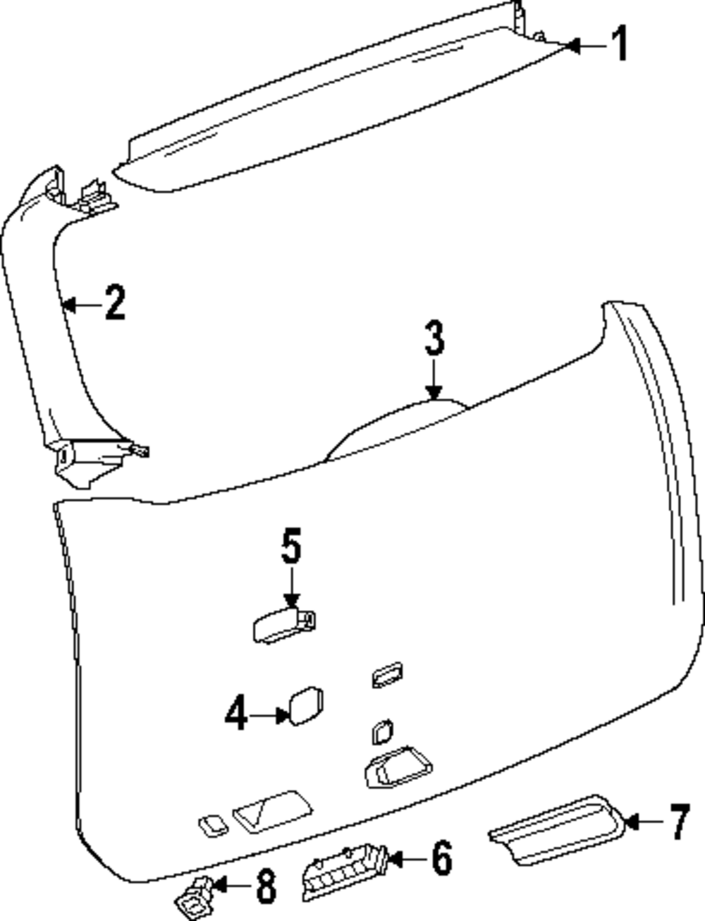 2024-2025 GM Upper Gate Trim 26409666 | GM Parts Center