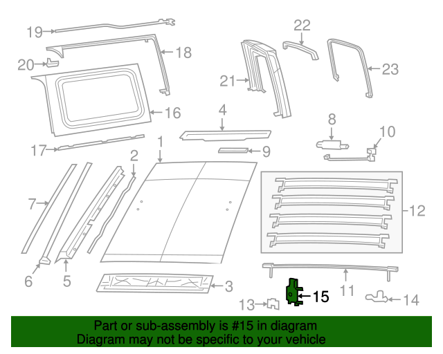2018-2019 Jeep Wrangler Latch - Driver's Side (LH) 68371779AA ...