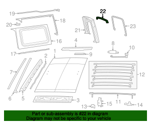 68371838AB - Rear Seal - 2018-2023 Jeep Wrangler | Mopar Parts Canada