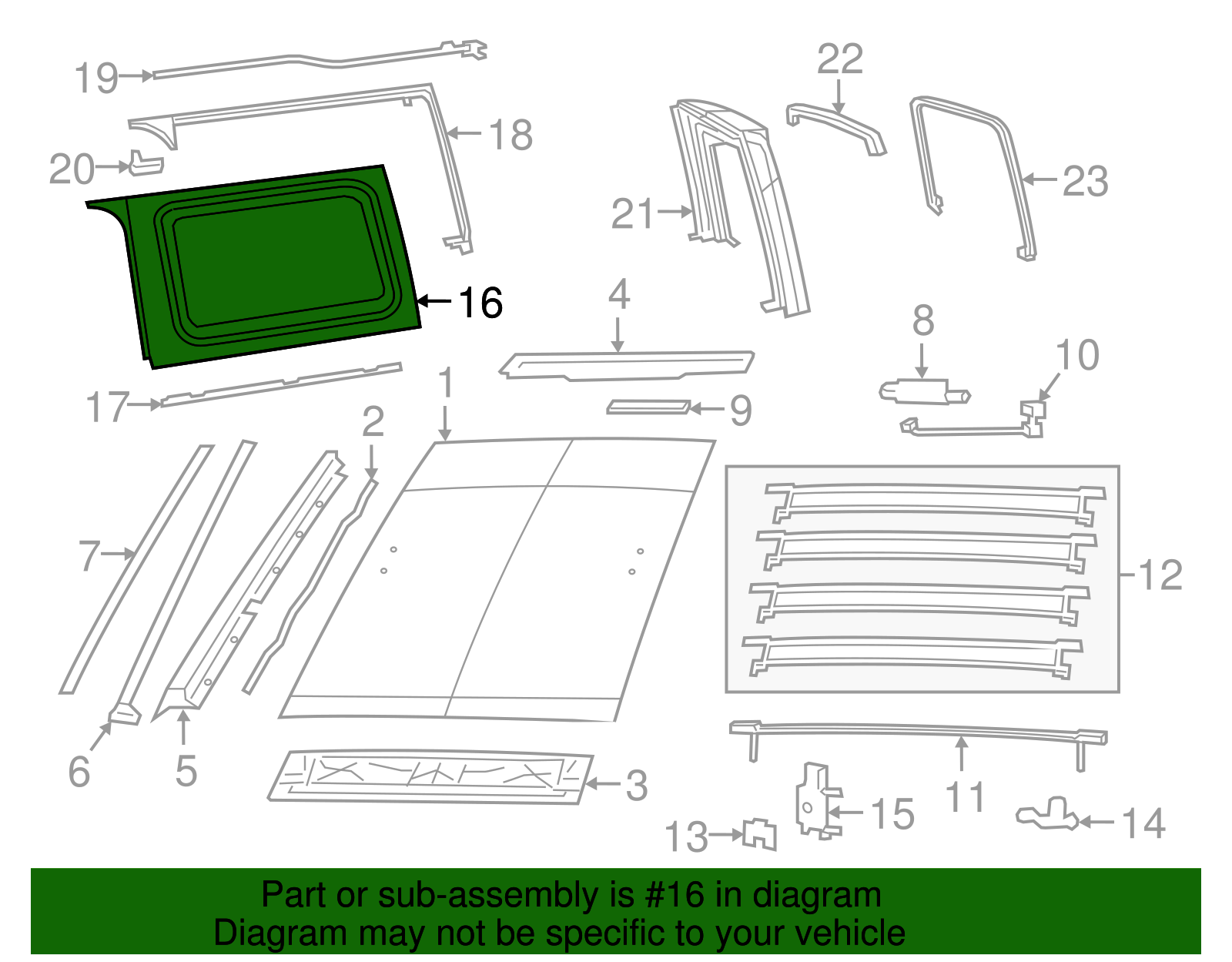 68286821AD - Close Out Panel - 2019 2020 Jeep Cherokee | Mopar Parts Canada