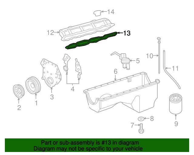 1994-1997 Ford Valve Cover Gasket F4TZ-6584-A | Village Ford