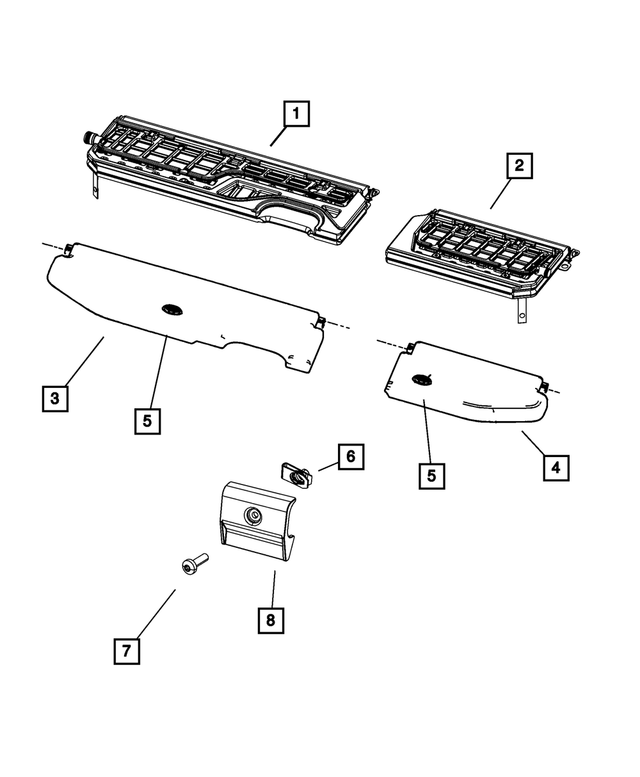 2009-2012 Mopar Storage Bin Lid Latch, Right Or Left 68059730-AB ...