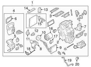 2012-2014 Nissan AC & Heater Assembly 27210-9KA0A | OEM Parts Online