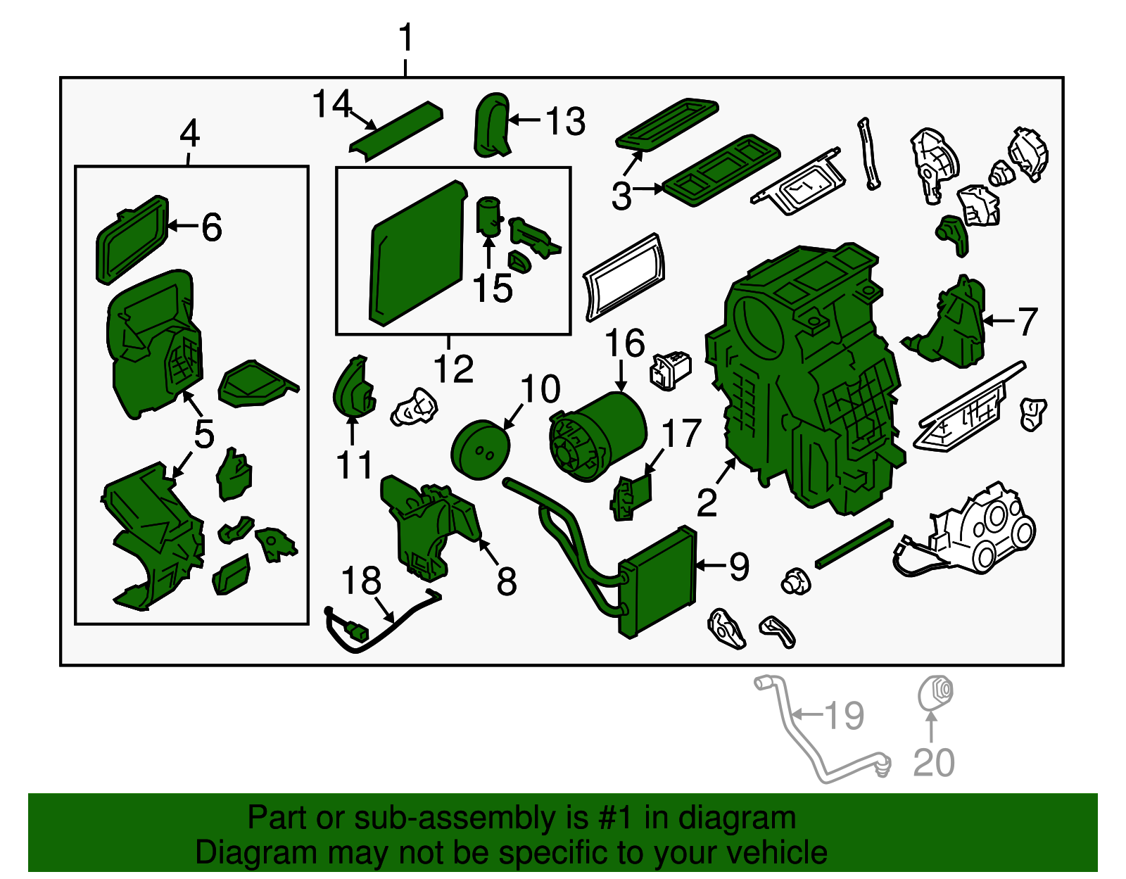 2019 Nissan AC & Heater Assembly 27210-9KS0C | Sullivan Brothers Nissan