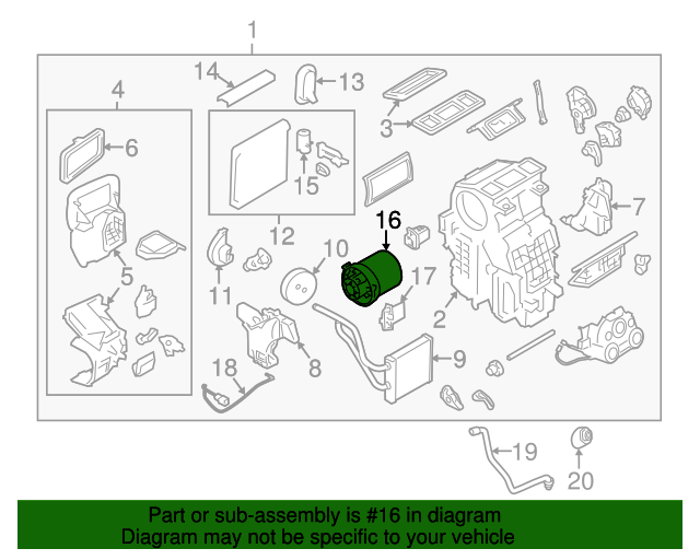 2012-2019 Nissan Blower Motor 27226-3AN0A | Nissan Parts Plus