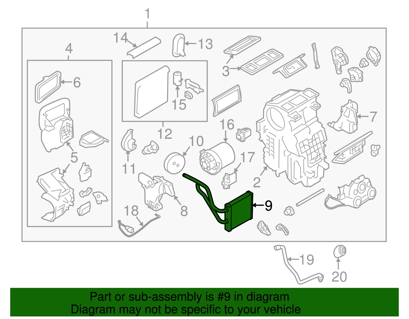 27140-1HK0A - 2012-2019 Nissan - Heater Core | Anicra Nissan Parts