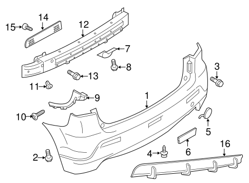Bumper & Components - Rear for 2011 Mitsubishi Outlander Sport | Auto Parts