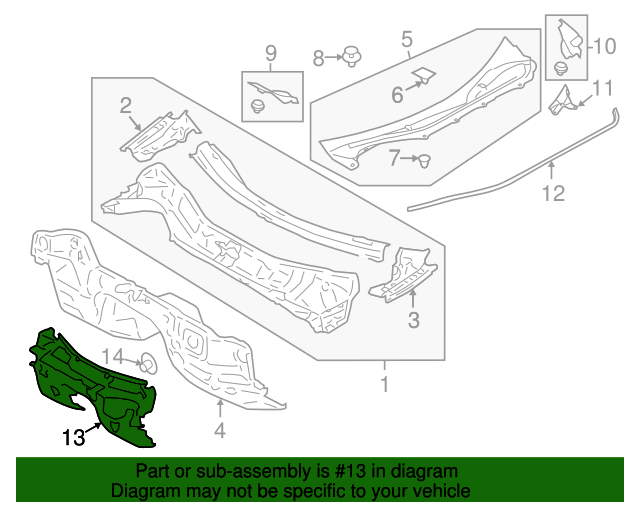 2013-2020 Subaru BRZ Insulator 90815CA010 | Subaru Parts Store