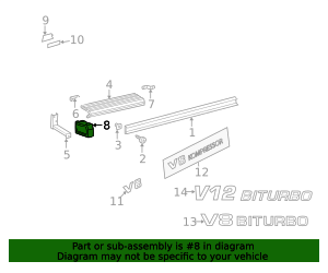 463-855-04-35 - Running Board End Cap 2002-2018 Mercedes-Benz ...