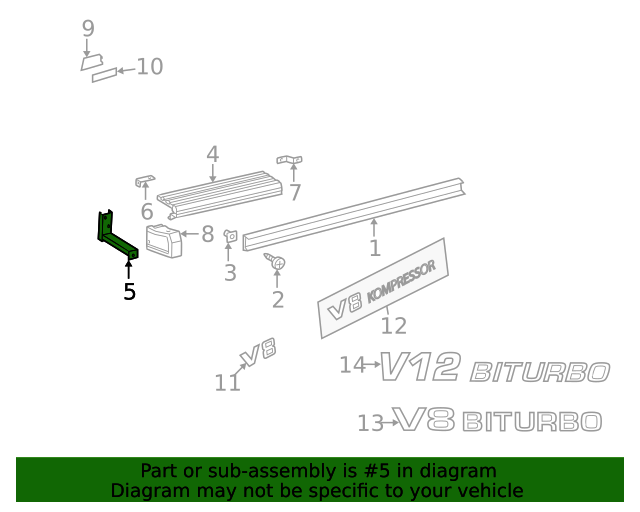 2002-2018 Mercedes-Benz Running Board Mounting Bracket 463-850-03-30-64 ...