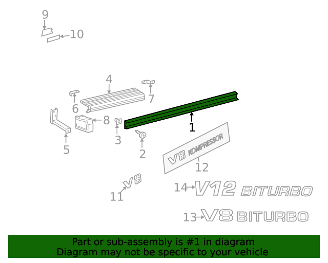 2002-2018 Mercedes-Benz Rocker Molding 463-690-28-62 | MB OEM Parts