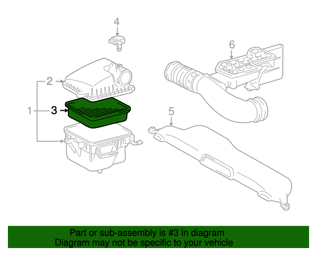 1998-2006 Lexus Filter Element 17801-50030 | OEM Parts Online