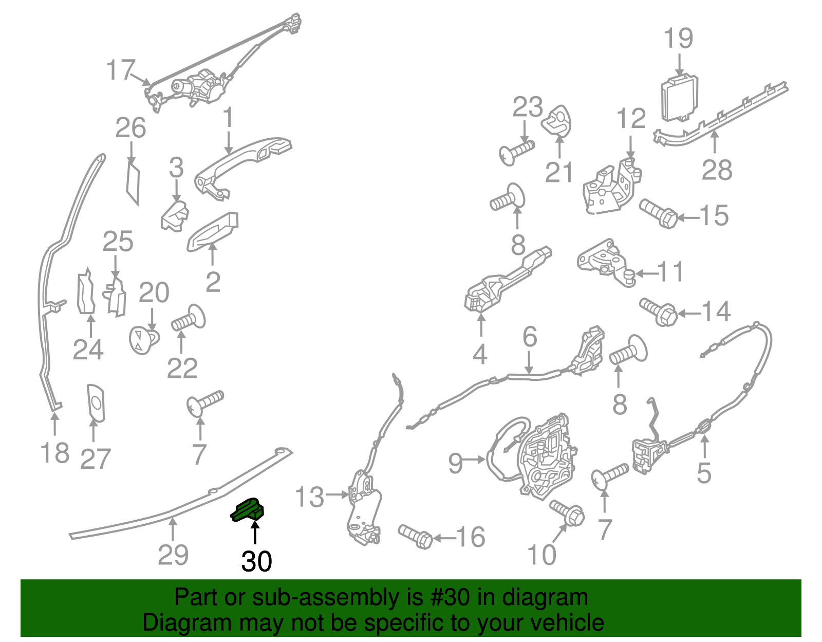2015-2021 Kia Sedona Catch - Driver's Side (LH) 82930-A9000 ...