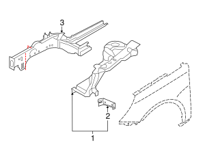 64527-2T000 - Apron Assembly Mount Bracket 2011-2016 Kia Optima | Kia ...