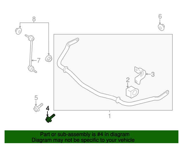 Genuine OEM Ford Part - Stabilizer Bar Upper Bolt W715669-S439 ...
