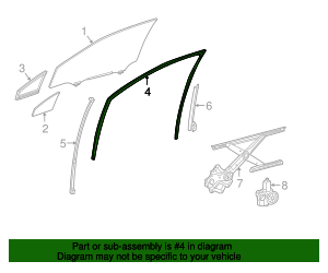 2016-2022 Lexus Window Channel 68151-0E070 | AutoNationParts.com
